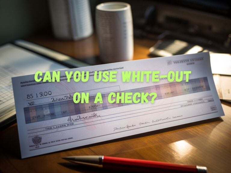 Can You Use White-Out on a Check? An Authentic Guide