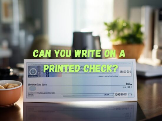 Can You Write On A Printed Check? A Comprehensive Guide